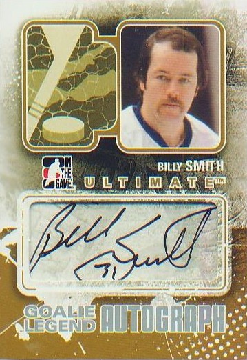 Ultimate Goalie Legends Autograph Billy Smith - Checklistcenter.com