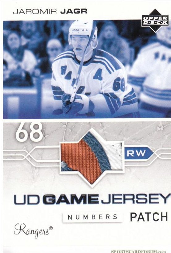 UD Game Patch Numbers Jaromir Jagr - Checklistcenter.com