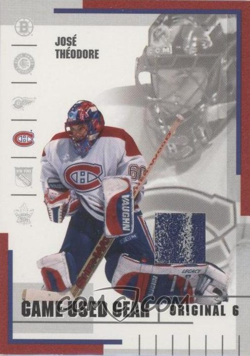 Game-Used Gear Jose Theodore - Checklistcenter.com
