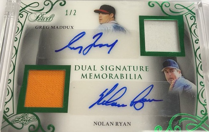 Dual Signature Memorabilia Greg Maddux, Nolan Ryan - Checklistcenter.com
