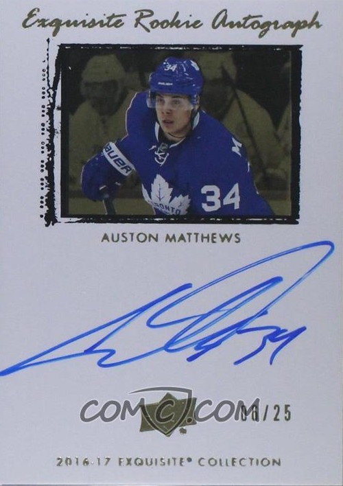 Exquisite 2009-10 Rookie Auto Tribute Auston Matthews - Checklistcenter.com