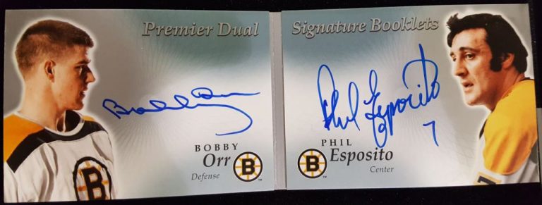 Dual Signature Booklets Bobby Orr, Phil Esposito - Checklistcenter.com