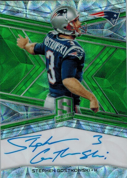 Signatures Neon Green Stephen Gostkowski - Checklistcenter.com