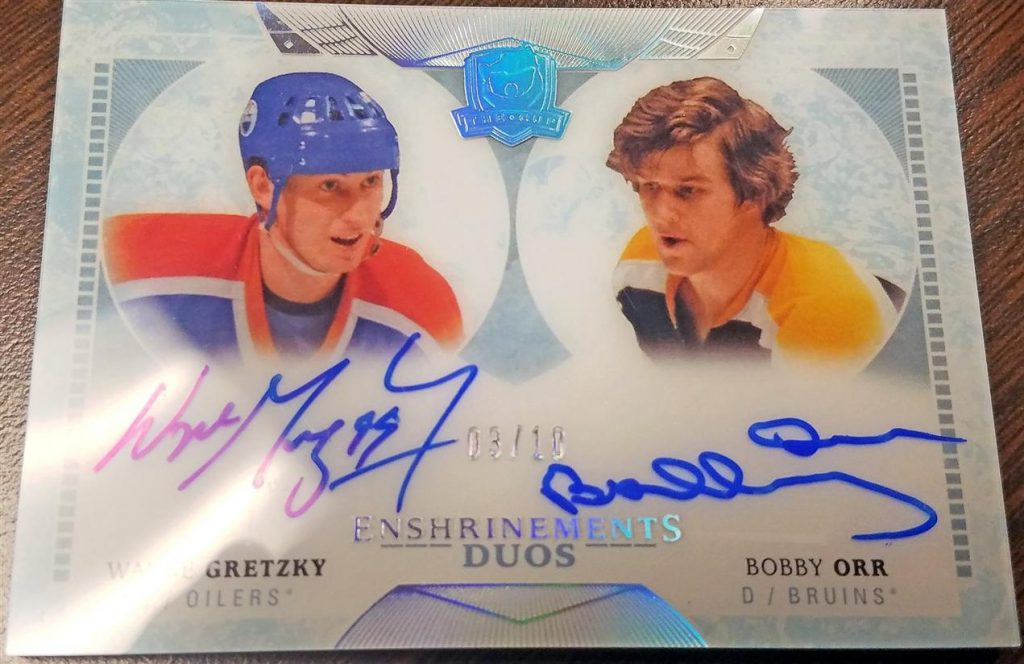 Enshrinements Duos Auto Wayne Gretzky, Bobby Orr - Checklistcenter.com