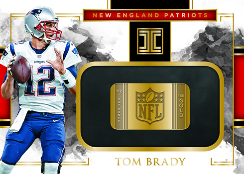 Gold NFL Shields Tom Brady - Checklistcenter.com