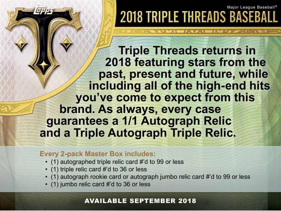 2018 Topps Triple Threads - Baseball Card Checklist - Checklistcenter.com