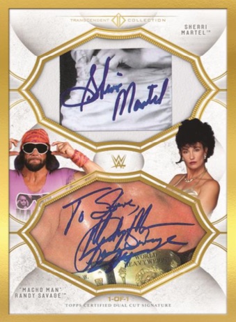 Oversized Dual Tribute Cut Signatures Sherri Martel, Macho Man Randy ...