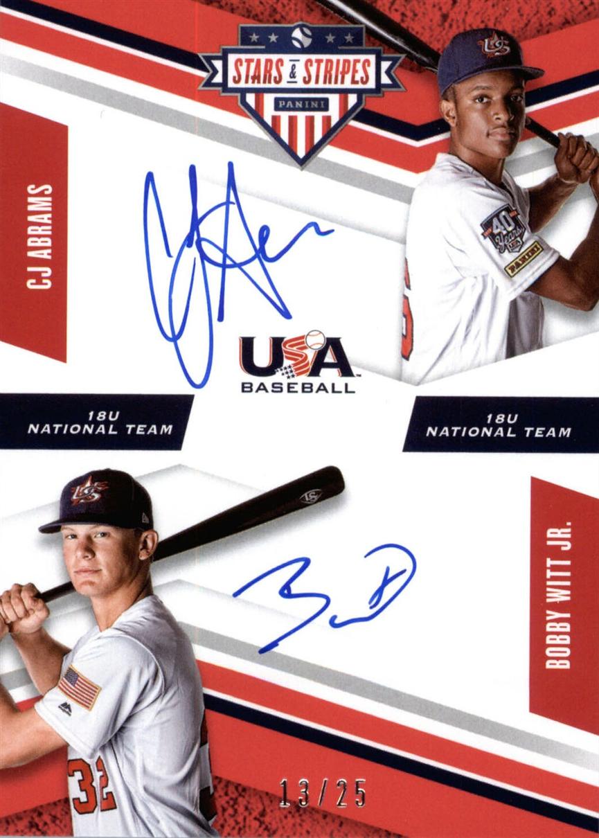 18U Connections Signatures Blue Ink CJ Abrams, Bobby Witt Jr ...