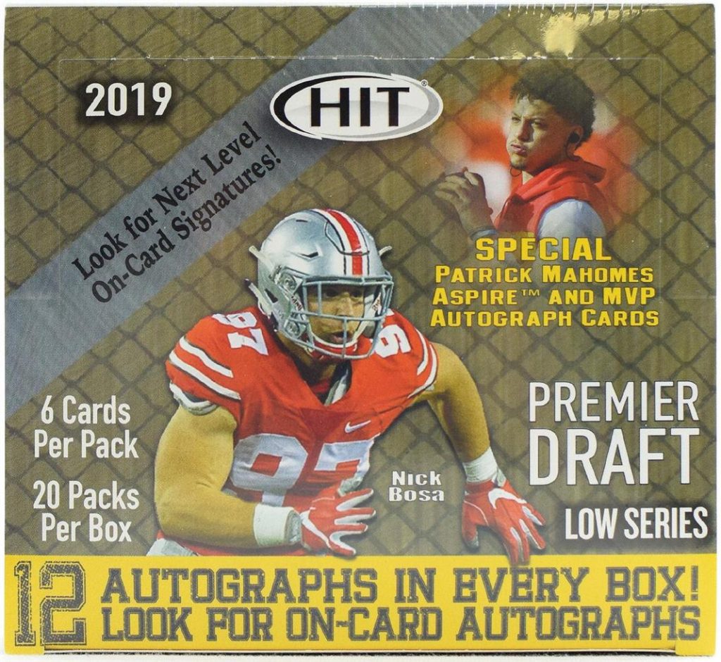 2019 Sage Hit Premier Draft Low Series - Football Card Checklist