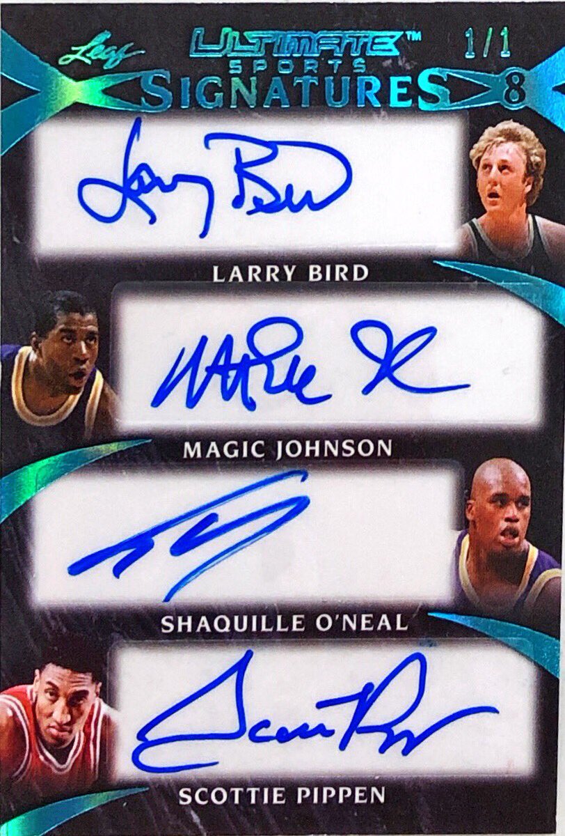 Ultimate Signatures 8 Front Larry Bird, Magic Johnson, Shaquille O'Neal, Scottie Pippen ...