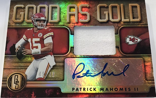 Good as Gold Auto Relic Patrick Mahomes II - Checklistcenter.com