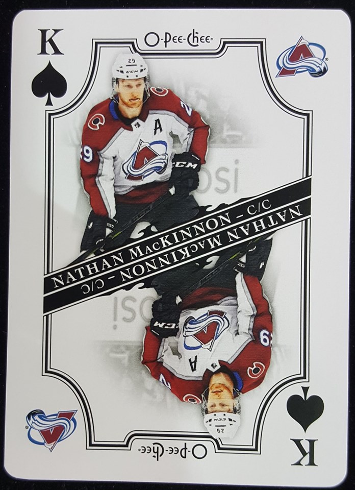 Playing Cards Nathan MacKinnon King of Spades - Checklistcenter.com