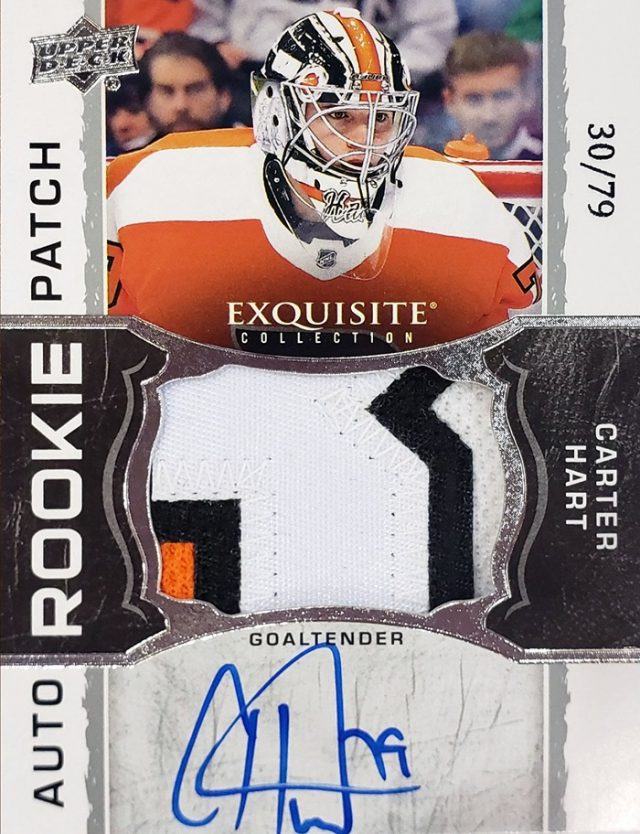 Exquisite Collection Rookie Auto Patch Jumbo Carter Hart ...