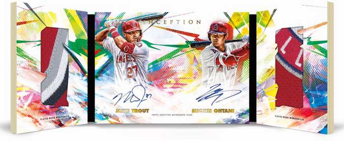 Inception Dual Auto Relic Book Shohei Ohtani, Mike Trout ...