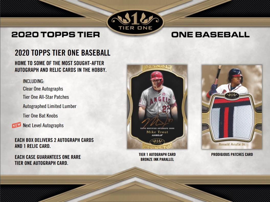 2020 Topps Tier One - Baseball Card Checklist - Checklistcenter.com