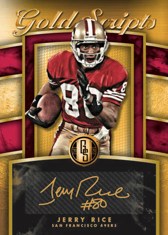 Gold Scripts Auto Jerry Rice MOCK UP - Checklistcenter.com