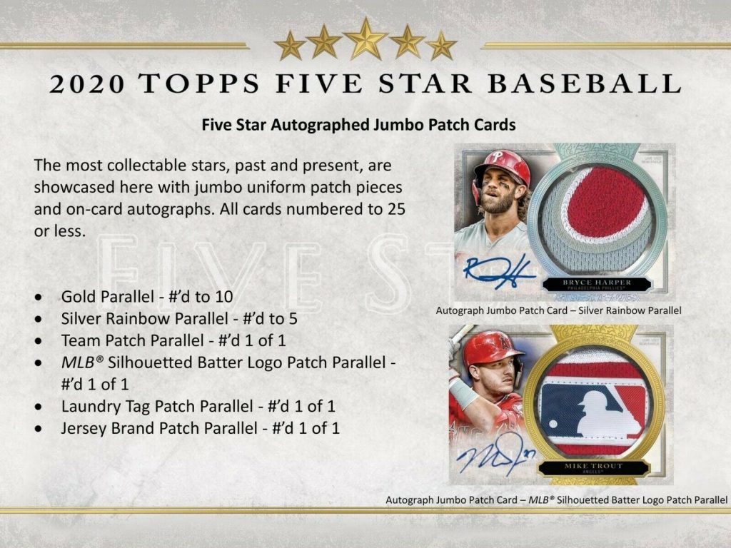 2020 Topps Five Star - Baseball Card Checklist - Checklistcenter.com
