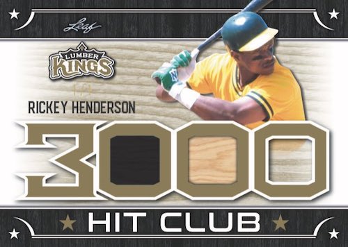 The 3000 Hit Club Relics Rickey Henderson MOCK UP - Checklistcenter.com