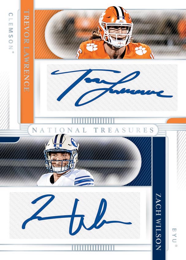 Dual Signatures Trevor Lawrence, Zach Wilson MOCK UP - Checklistcenter.com
