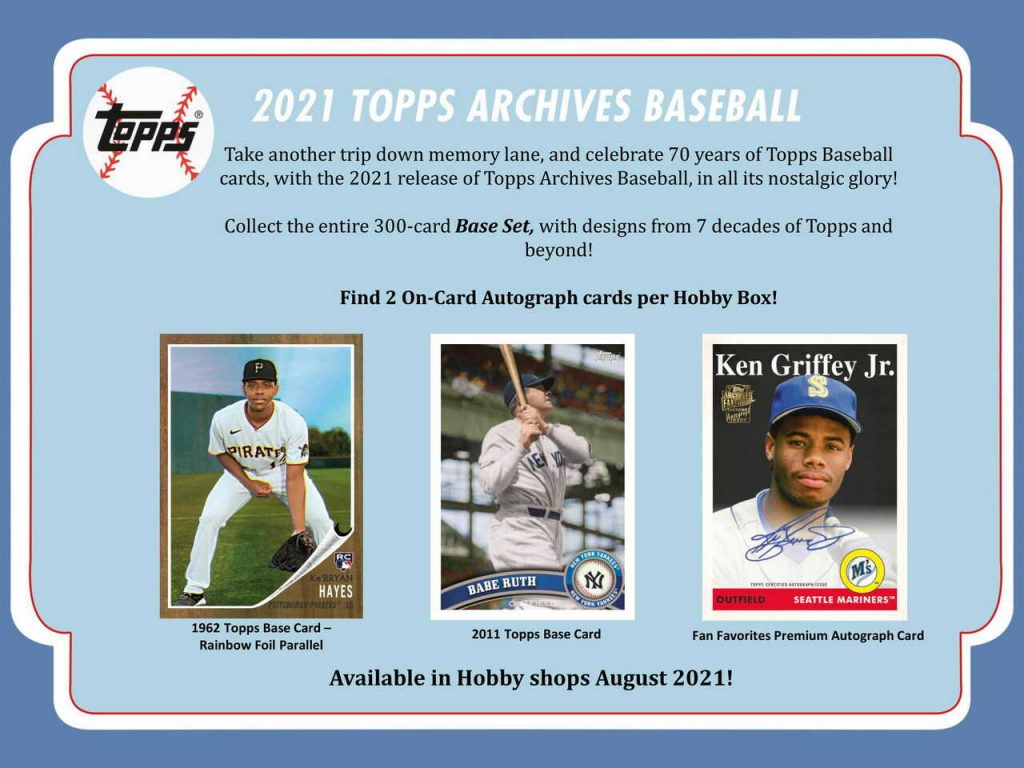 2021 Topps Archives Baseball - Baseball Card Checklist