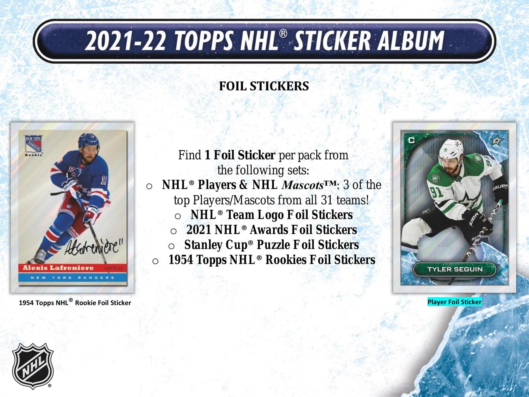 2021-22 Topps NHL Sticker Collection - Hockey Card Checklist