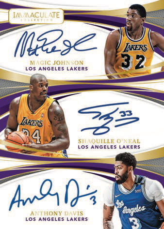Triple Auto Magic Johnson, Shaquille O'Neal, Anthony Davis MOCK UP ...