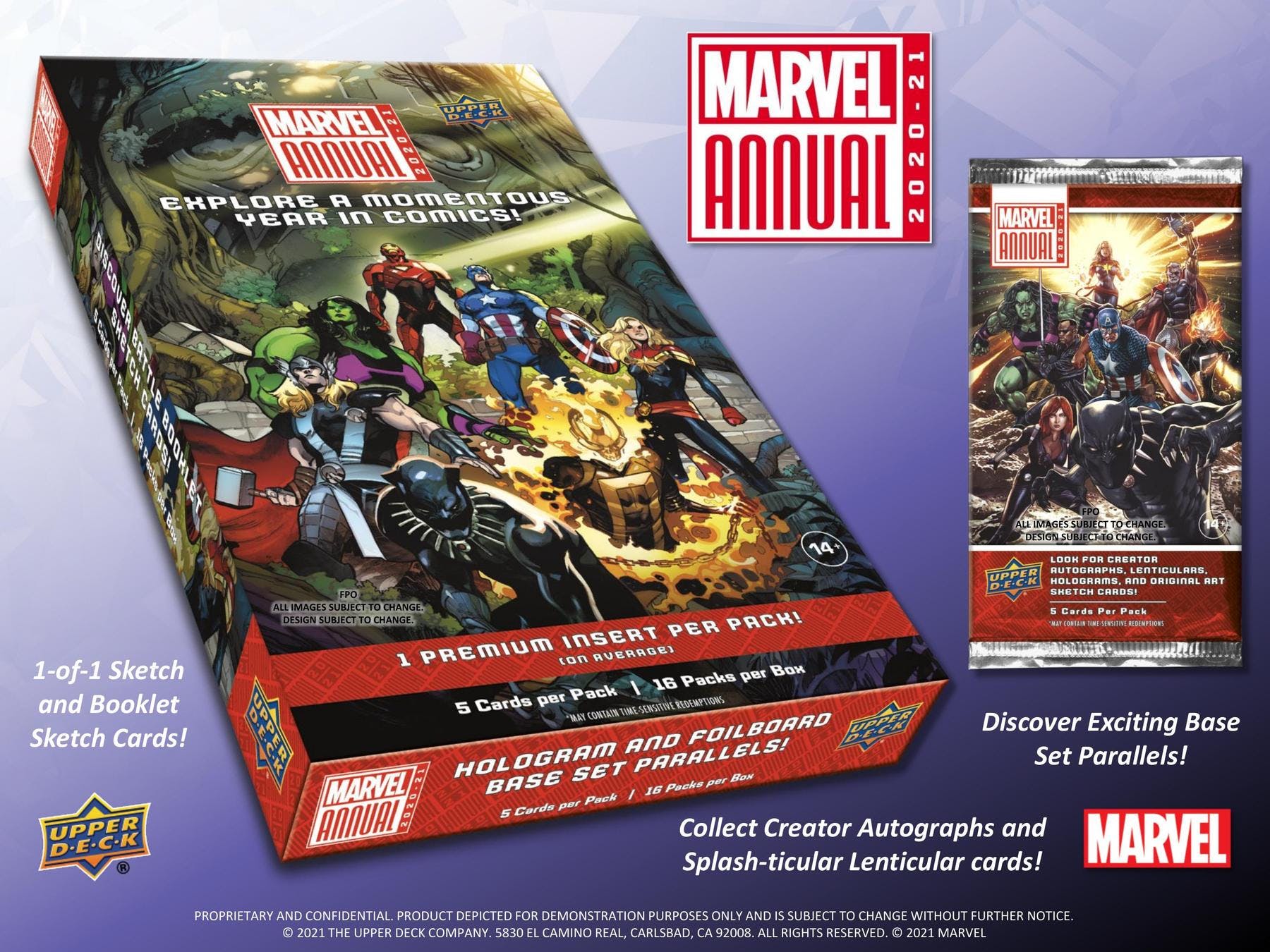 2020-21 UD Marvel Annual - Entertainment Card Checklist