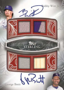 Sterling Sets Dual Auto Relics Bobby Witt Jr, George Brett MOCK UP ...