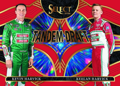 2026 Panini Select NASCAR Racing Tandem Draft Red Kevin Harvick, Keelan ...